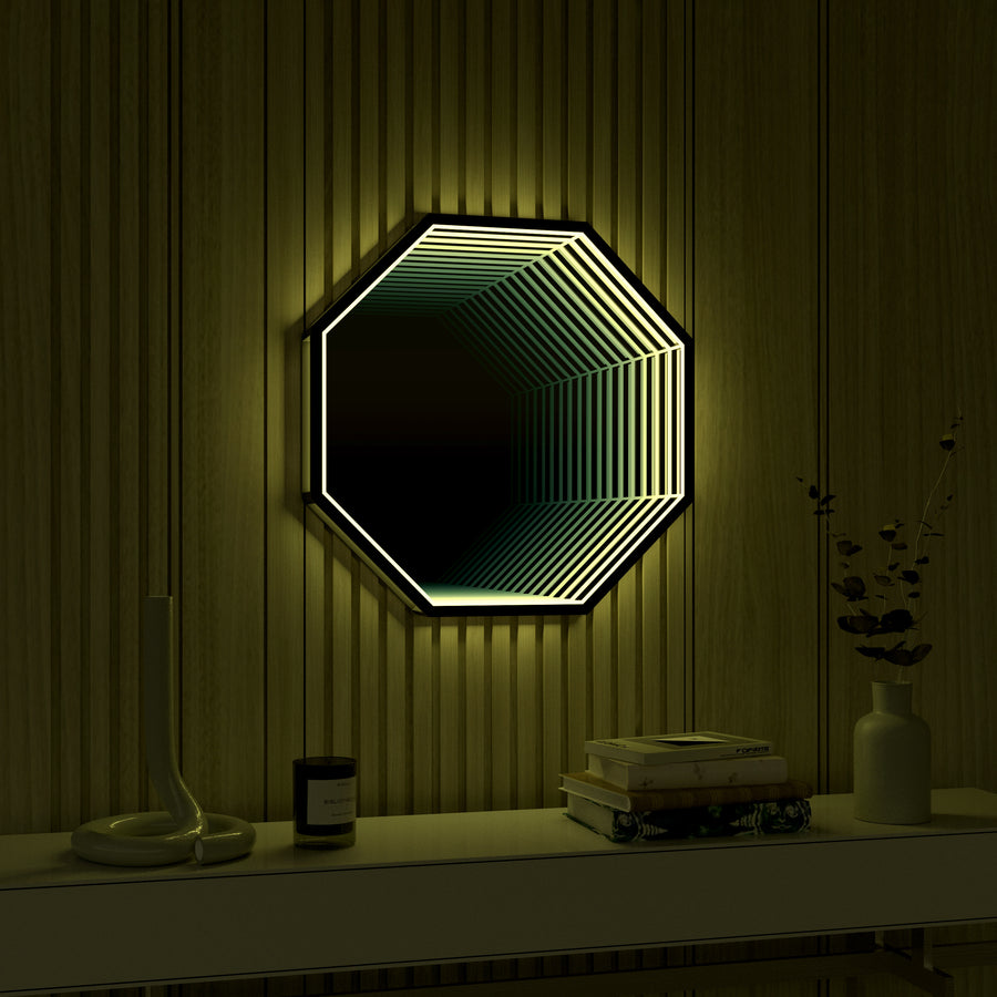 3D Octagon Infinity Mirror Light | Ozarké