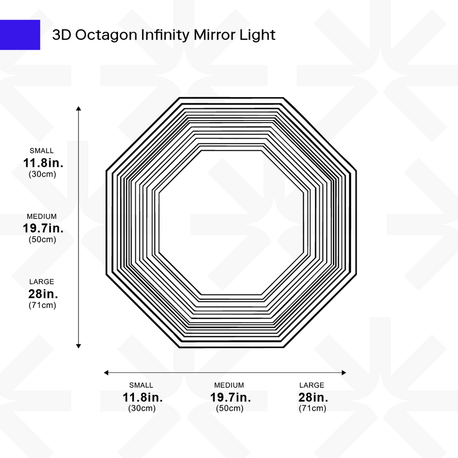 3D Octagon Infinity Mirror Light | Ozarké