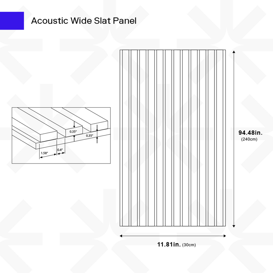 Acoustic Wide Slat Panel