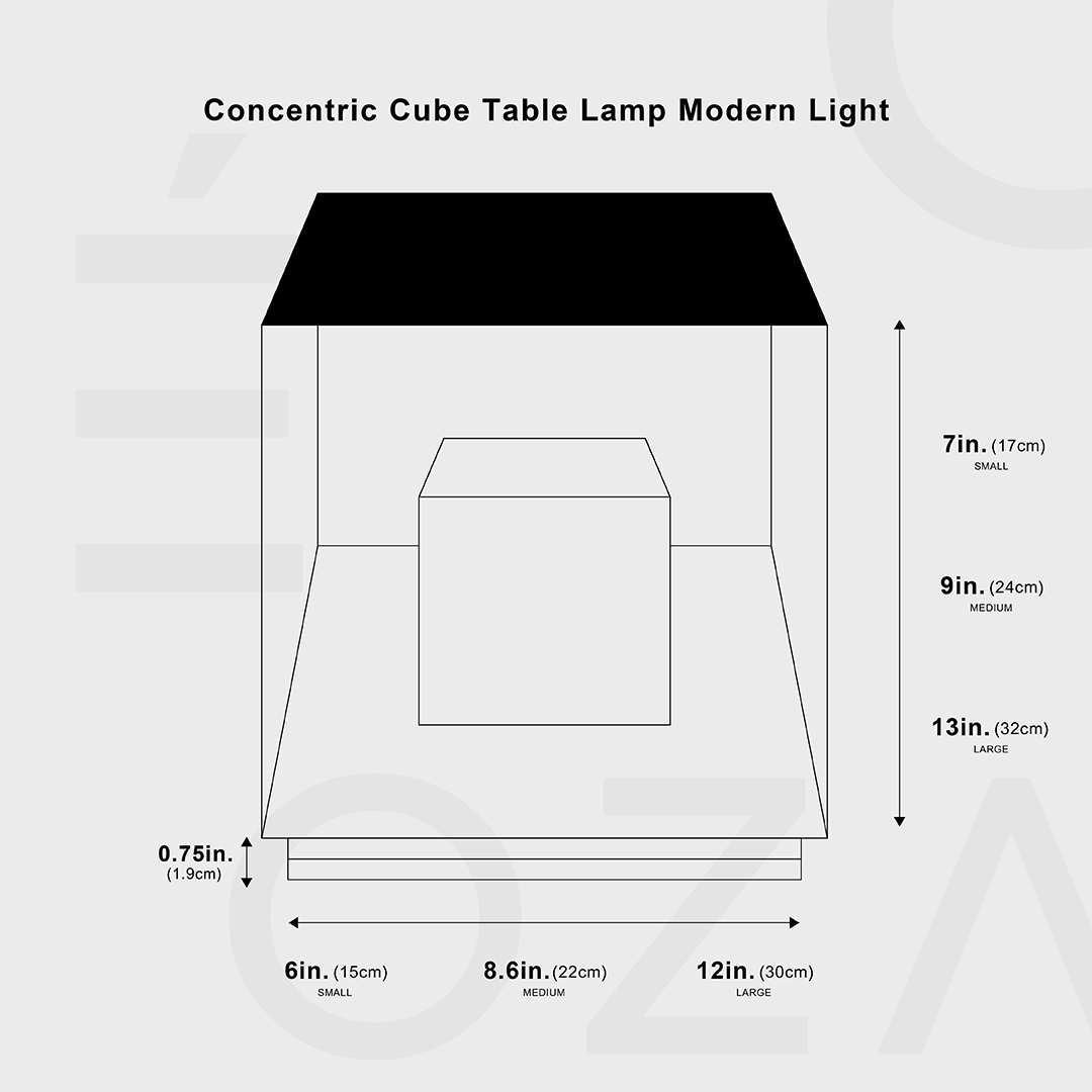 Concentric Cube Table Lamp | Modern Lighting Fixtures