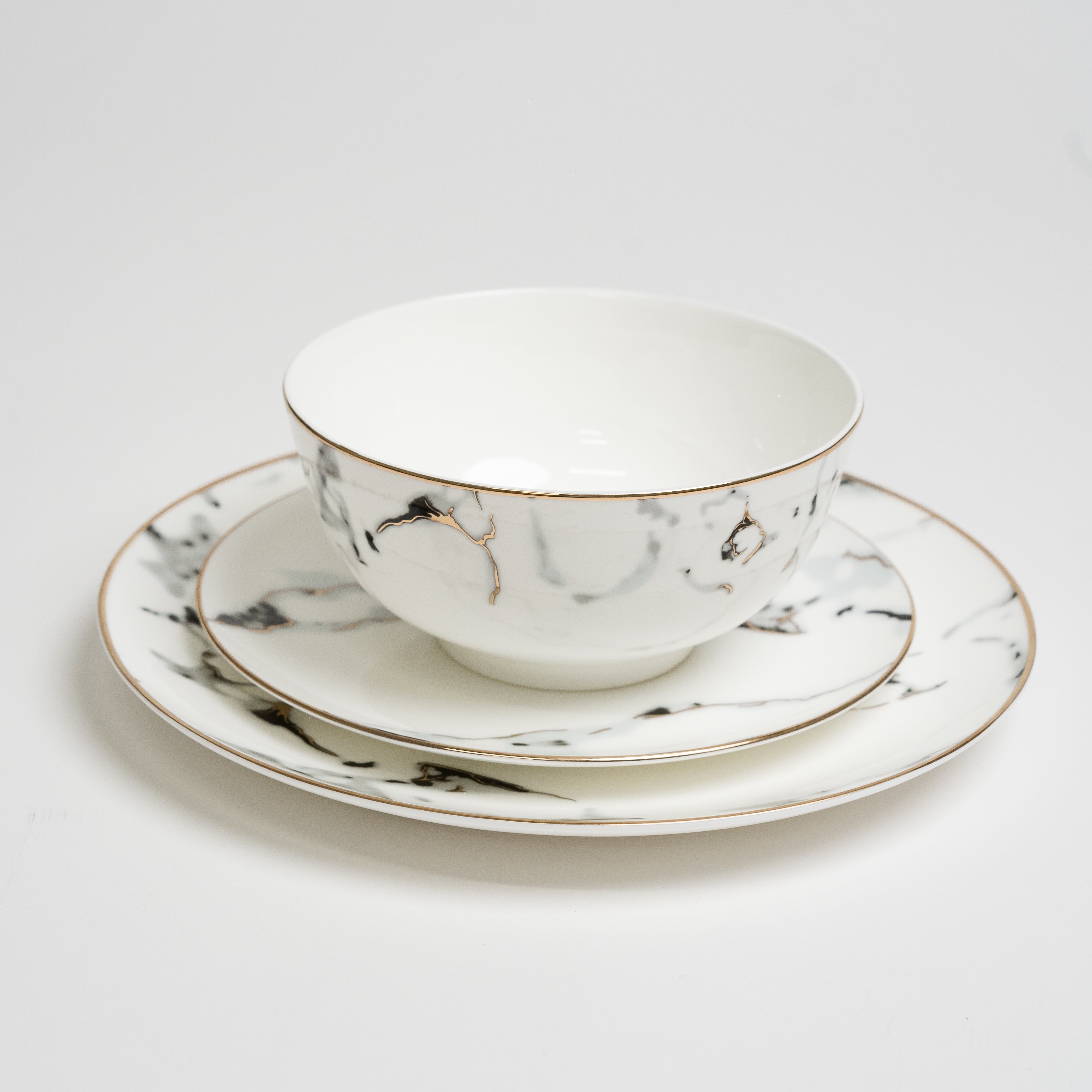 Ozarke's Alliance Grey Marble Plate Set – Ozarké