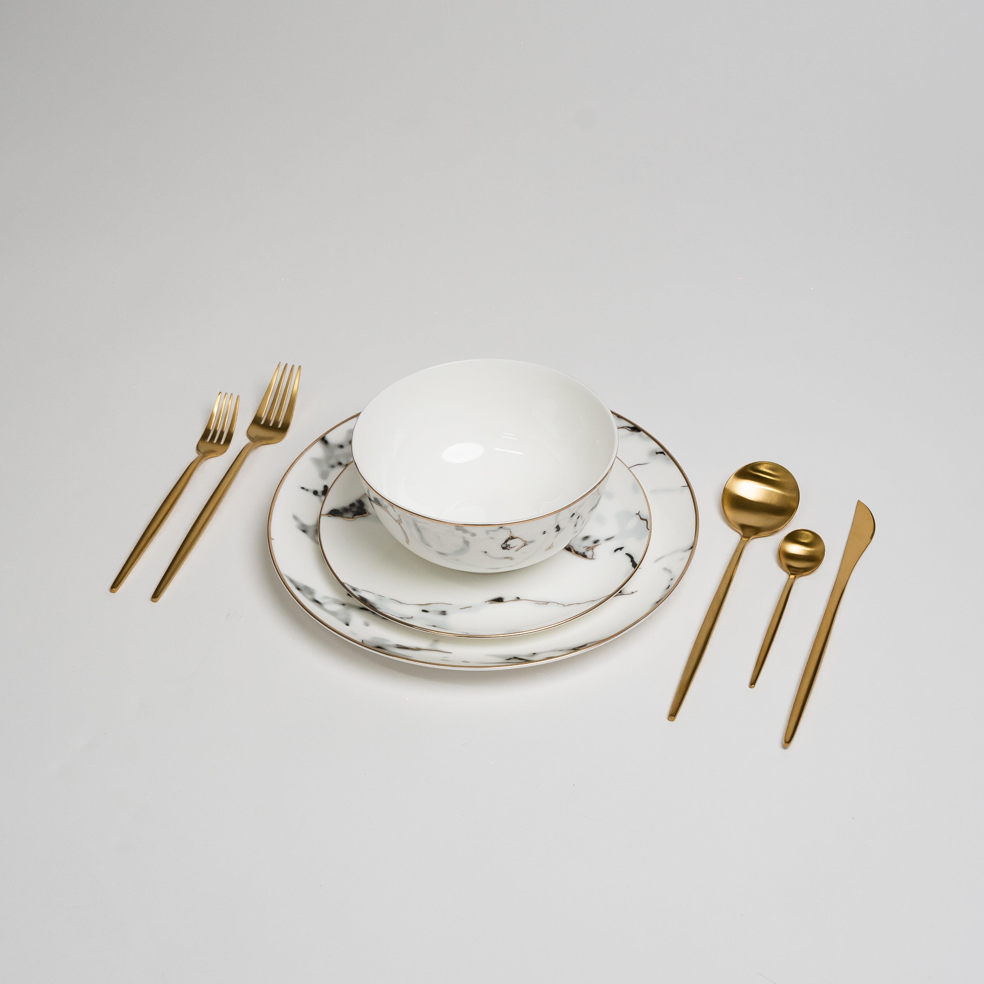 Ozarke's Alliance Grey Marble Plate Set – Ozarké
