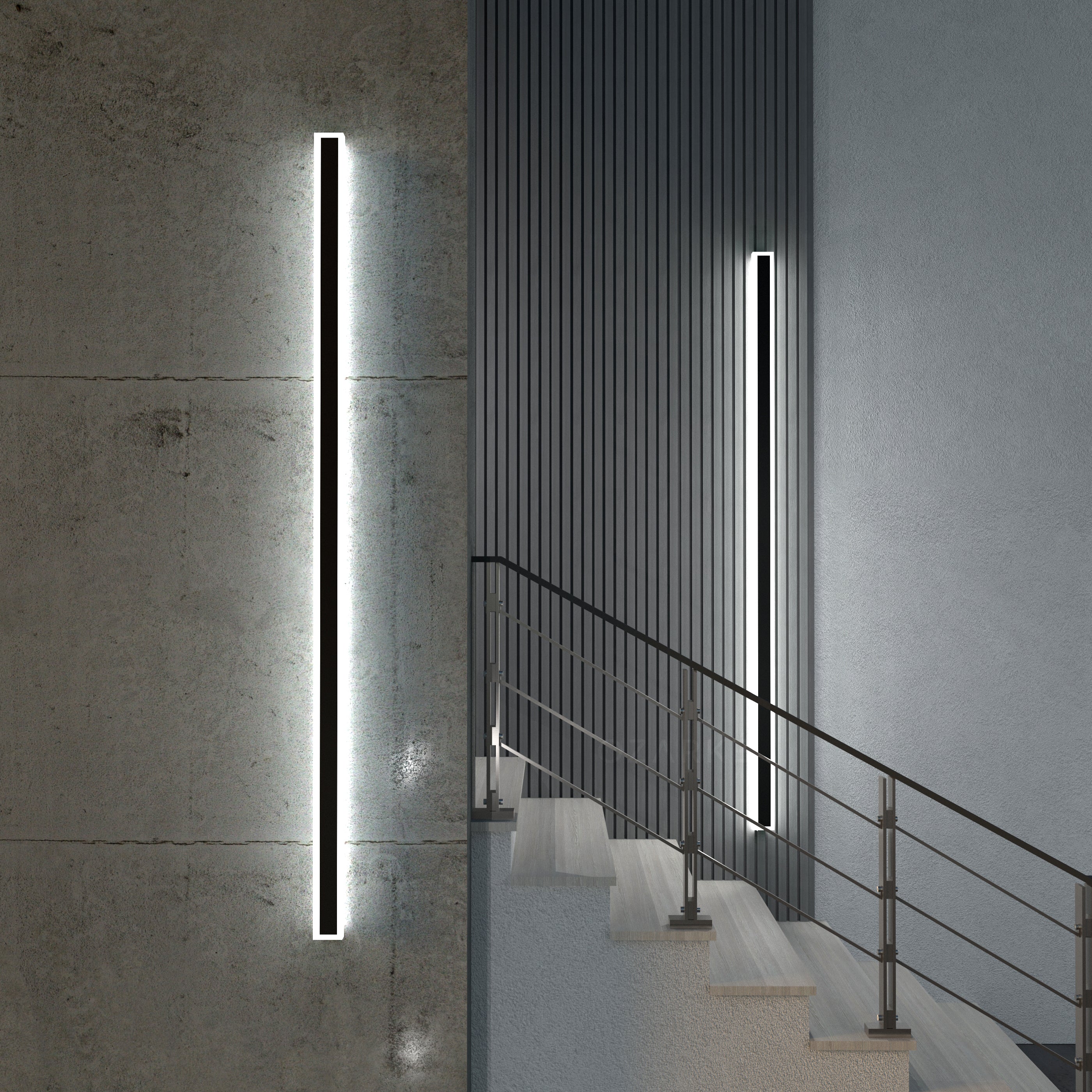Outdoor Minimalist Linear Wall Lamp - LED Lighting | Ozarké
