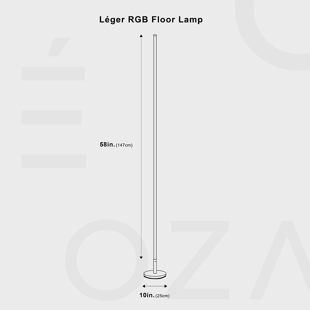 Ozarké LED Léger RGB Floor Lamp - Minimalist Standing Lamp For Living ...