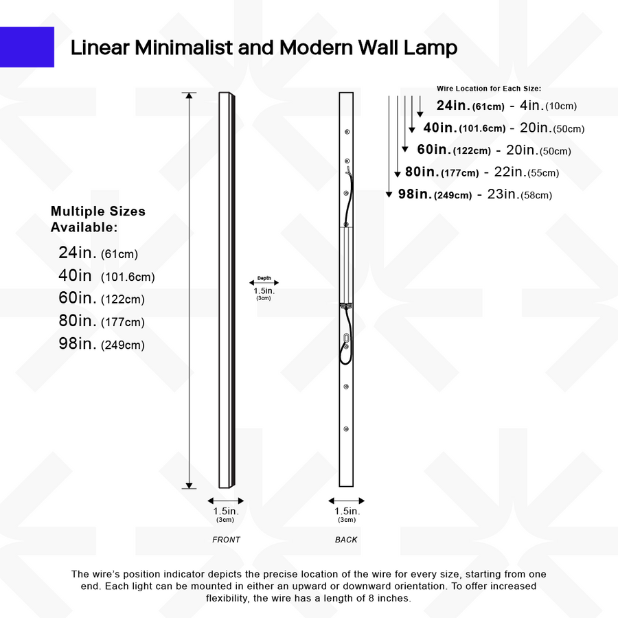 Minimalist Linear LED Wall Lamp – Alexa Compatible Light | Ozarke