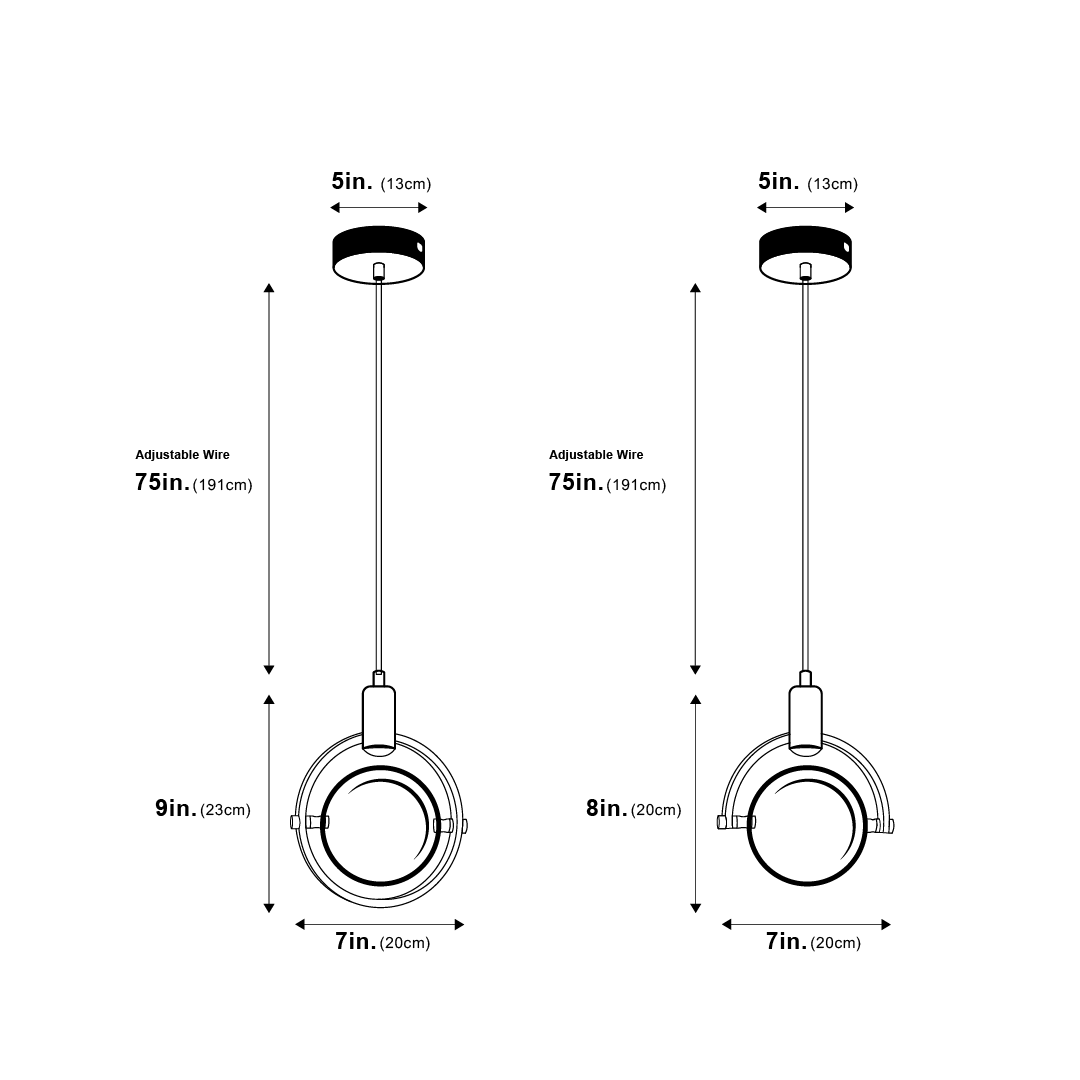 Modern Crystal Half Ring Pendant Light | Ozarke