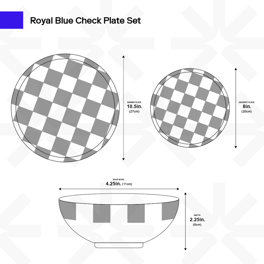 Royal Blue Plate Set