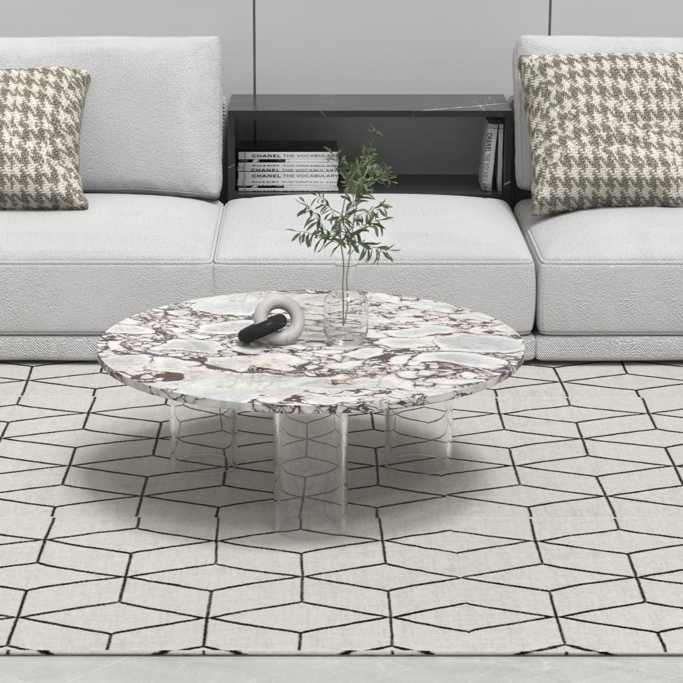 Calacatta Viola Acrylic Table