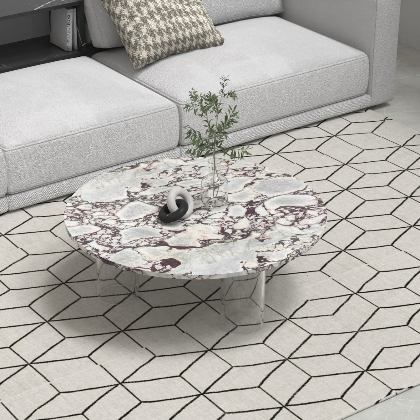 Calacatta Viola Acrylic Table