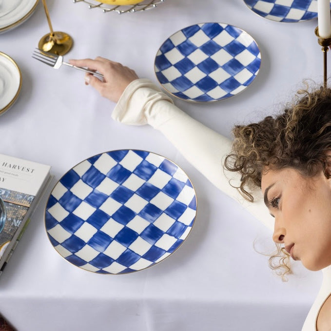 Royal Blue Plate Set