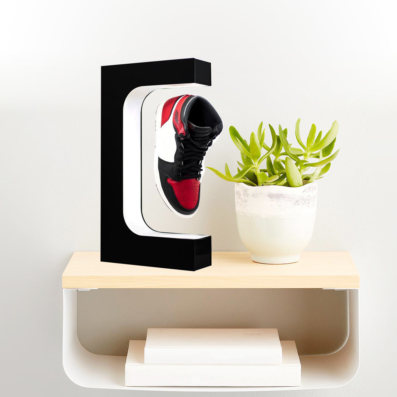 Minimalist Floating Shoe Display LED Lamp – Modern Style | Ozarke