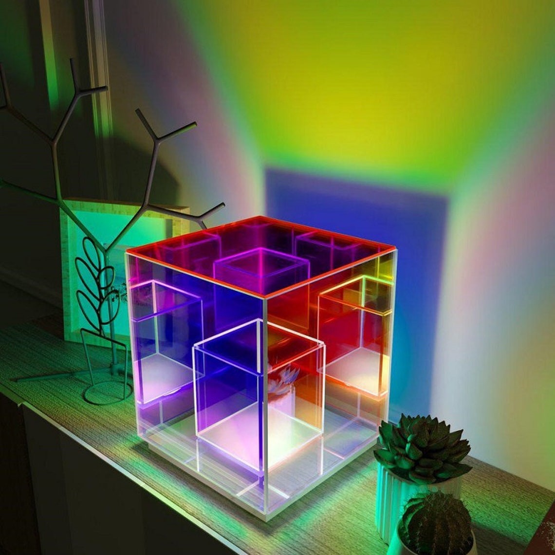 Concentric Cube Table Lamp | Modern Lighting Fixtures